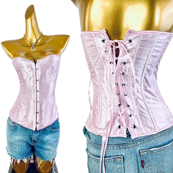 Vintage | Intimates & Sleepwear | Vintage Lace Up Bustier Corset Top ...